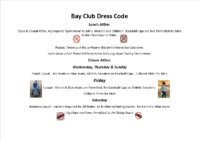 Dress Code - The Head of the Bay Club